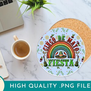 Cinco De Mayo Png, Mexican Fiesta Car Coaster Png, Party Decor, Drink ...