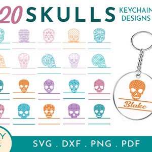 Split Skull Svg Bundle Skull Clipart Skulls Png Keychain - Etsy Canada