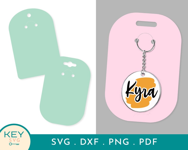 24 Keychain Display Card Svg Keyring Display Card Template - Etsy