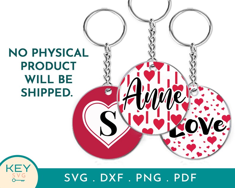 Valentine's Day Svg, Heart Svg, Love Svg, Keychain Svg, Keychain ...