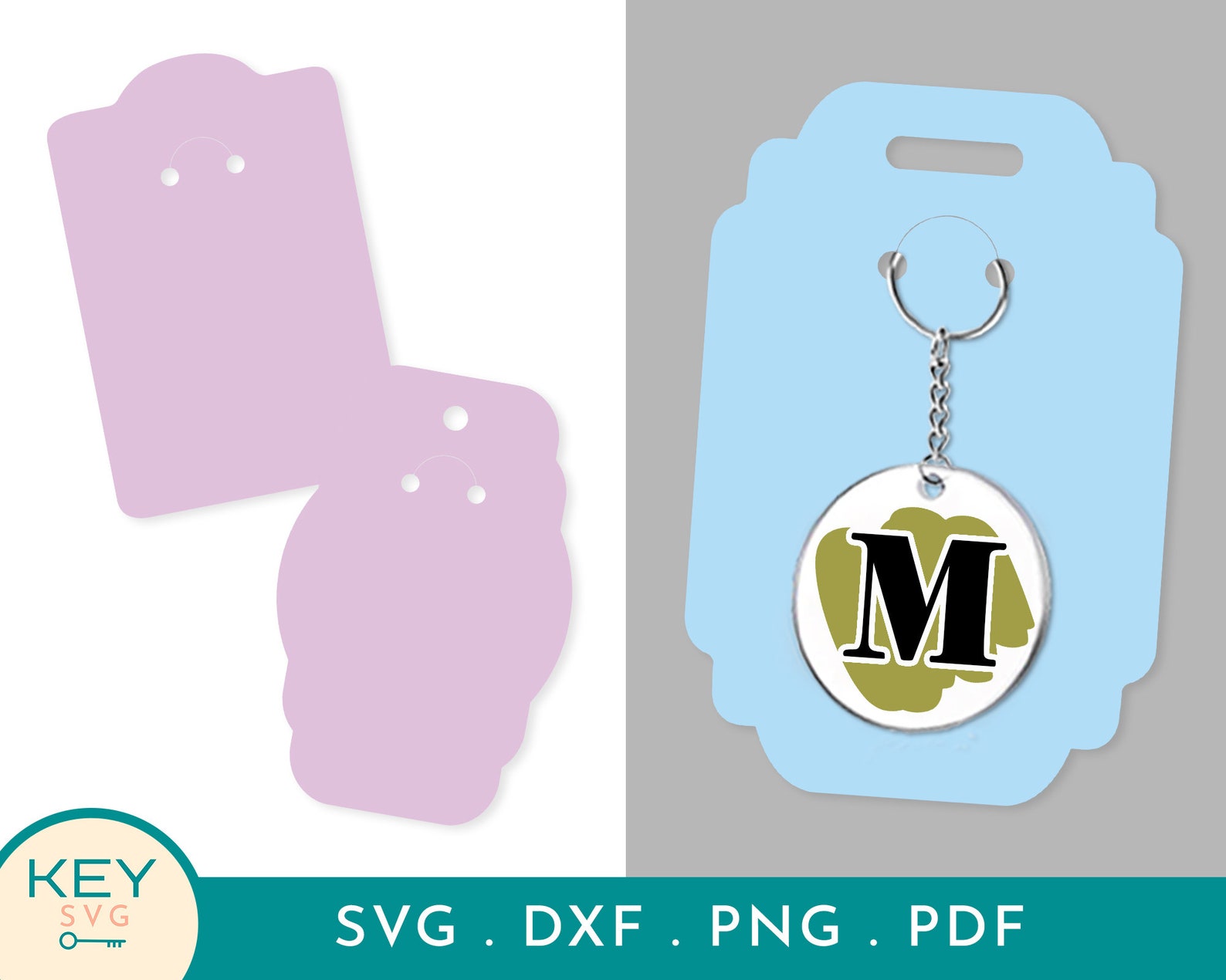 Keychain Display Card Svg Keyring Display Card Template - Etsy