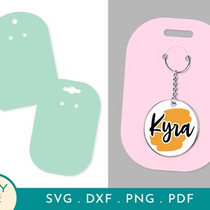 Keyring Display Card Svg, Keyring Display Card Template, Keychain Card ...