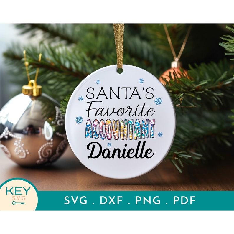 Sarcastic Accountant Christmas Sublimation Ornament Svg, Accountant ...