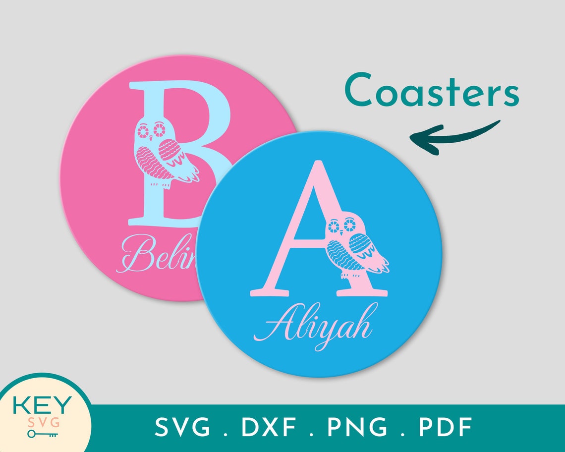 26 Owl Monogram Svg Bird Svg Monogram SVG Alphabet Keychain - Etsy