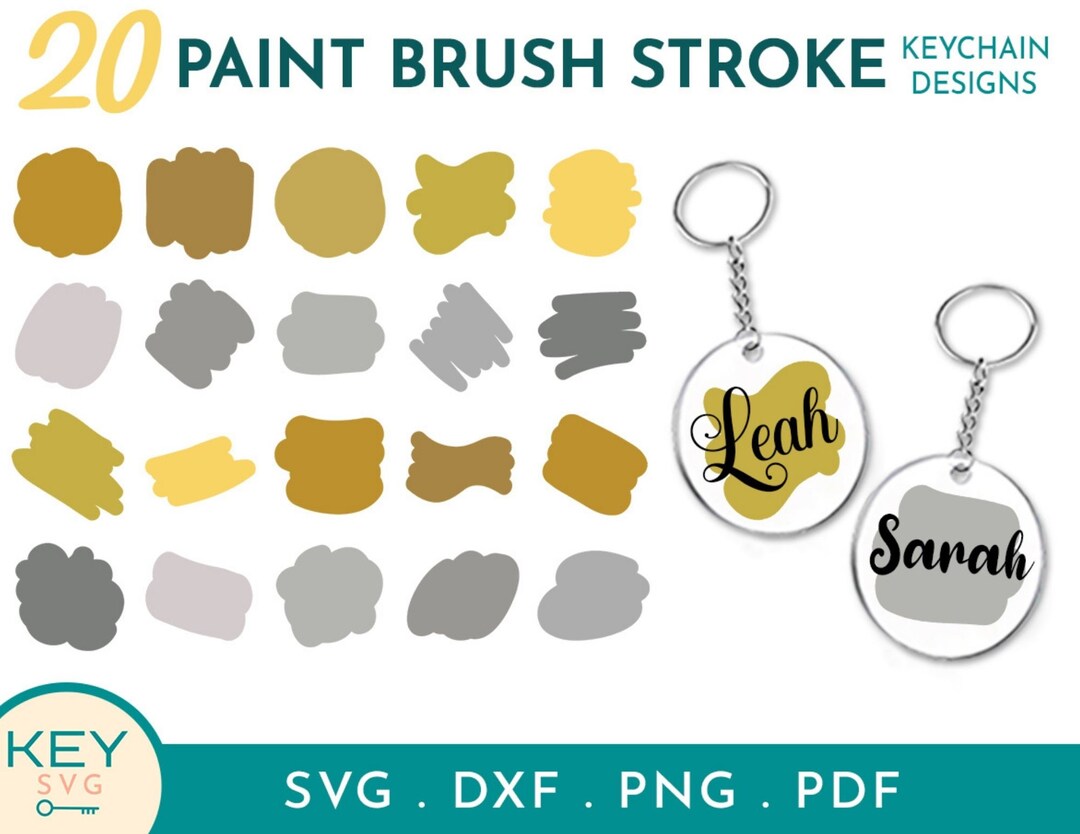 Paint Brush Stroke Svg, Paint Stroke Svg, Paint Splatter Svg, Keychain ...