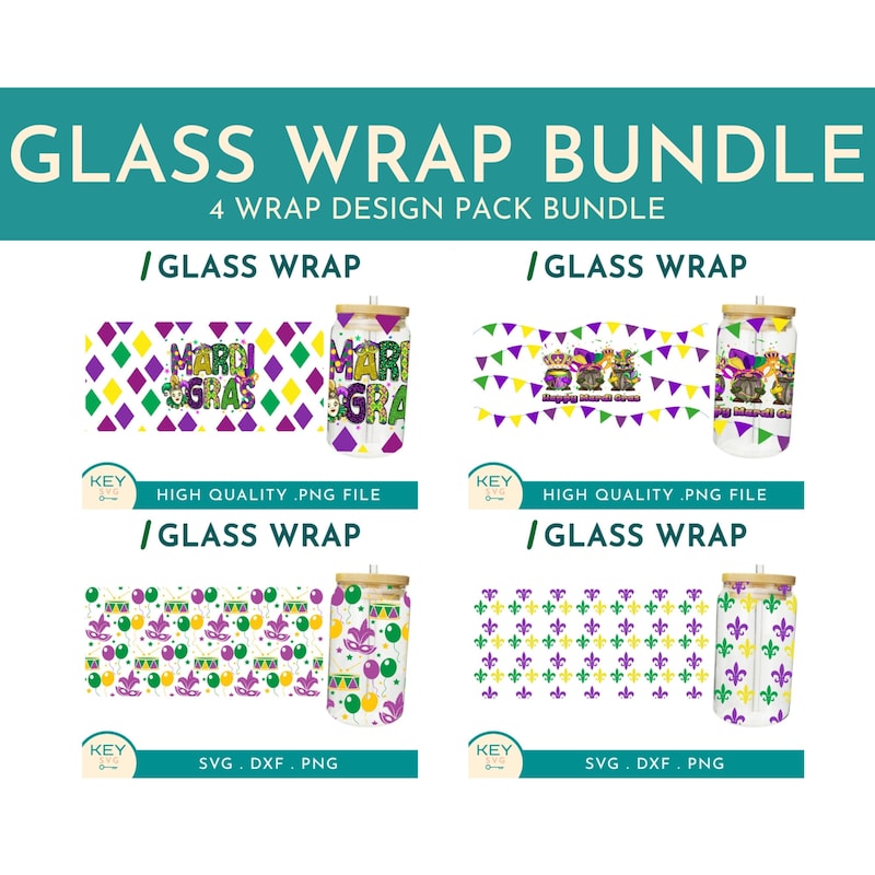 Mardi Gras Dtf for Glass - Etsy