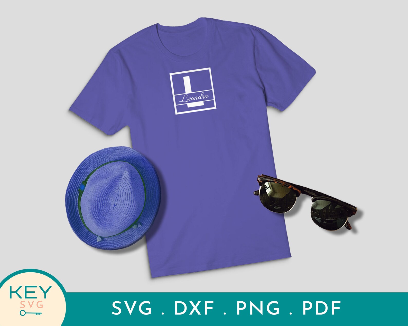 Split Square Frame Monogram Svg Square Svg Square Keychain - Etsy