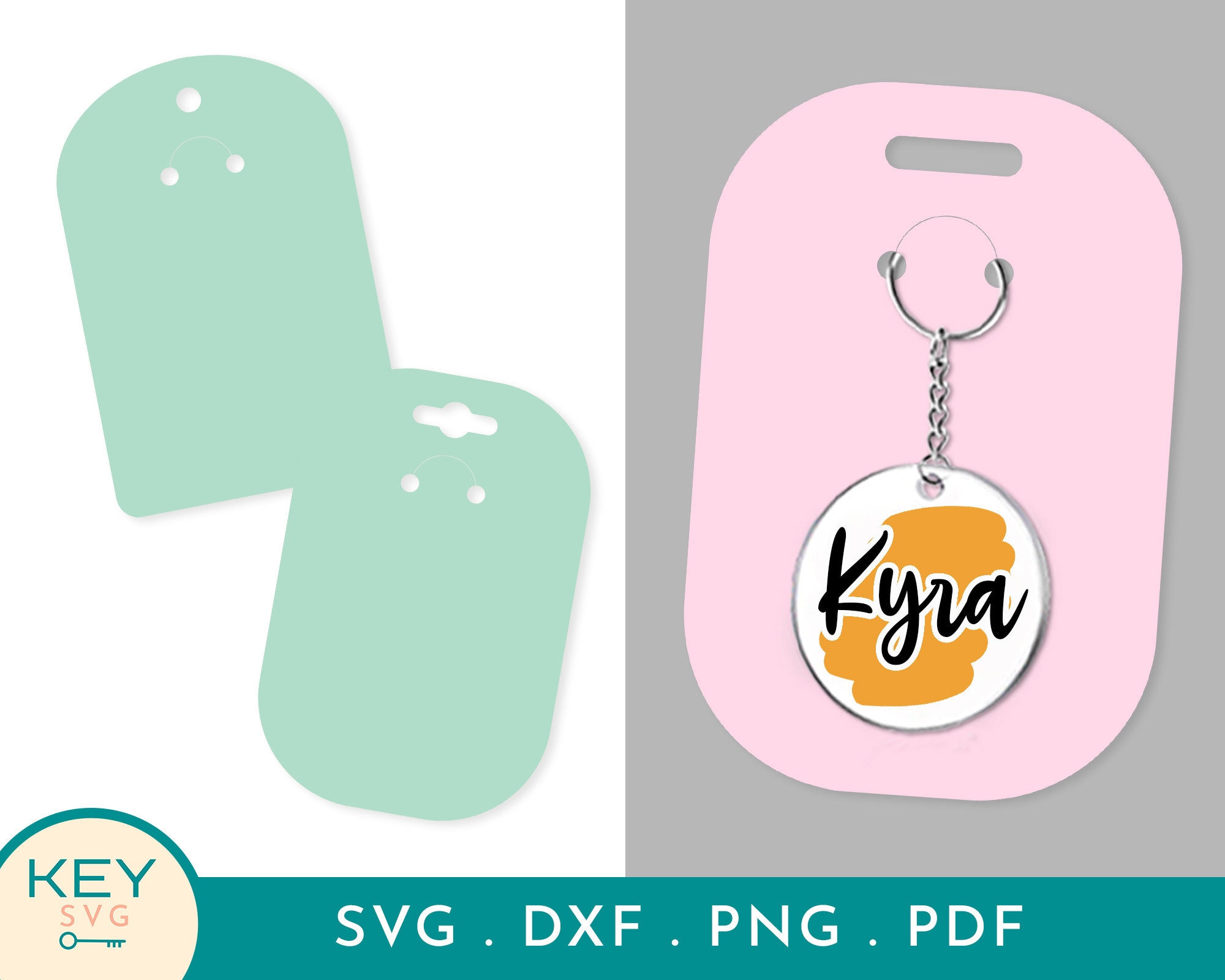 48 Keychain Display Card Svg Keyring Display Card Template - Etsy