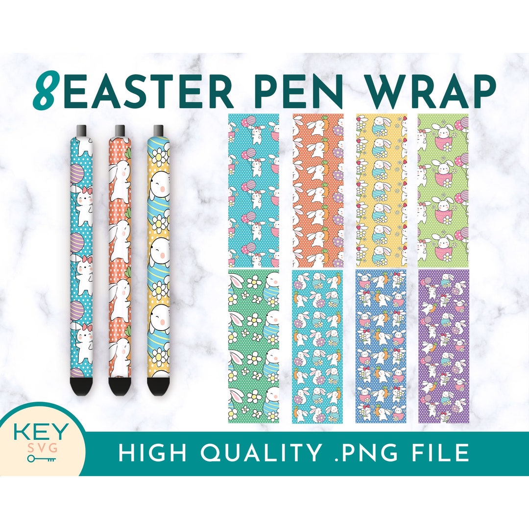 Easter Pen Wraps Png, Bunny Ears Cute Bookmark Png, Happy Easter ...
