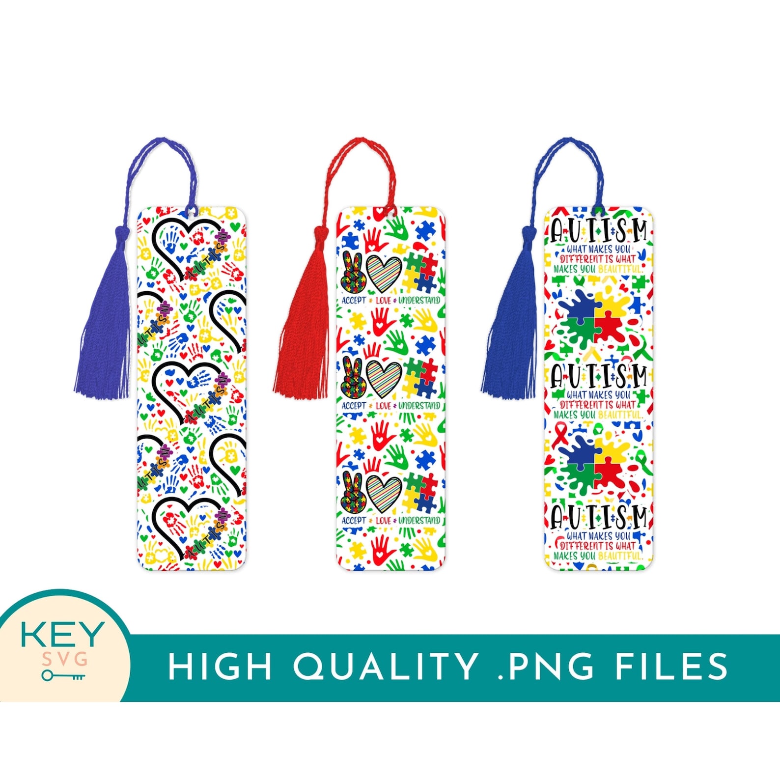 Autism Awareness Pen Wraps Png, Autism Pen Wrap Png, Cute Bookmarks Png ...