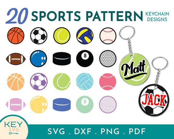 20 Sports Svg Soccer Svg Keychain Svg Keychain Pattern Svg - Etsy