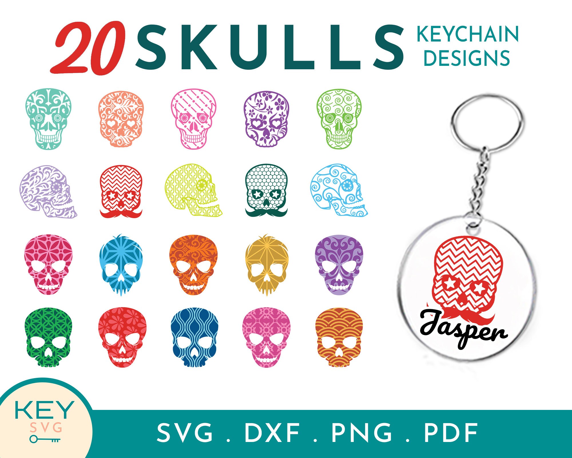 Split Skull Svg Bundle Skull Clipart Skulls Png Keychain - Etsy