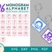 Split Square Frame Monogram Svg Square Svg Square Keychain - Etsy