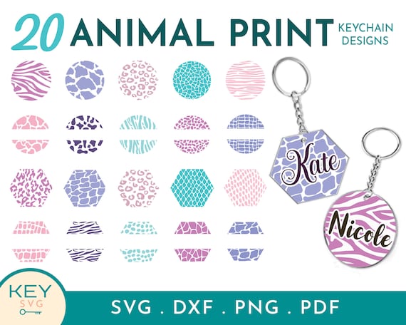 Keychain Bundle Svg Round Keychain Svg Hexagon Keychain | Etsy