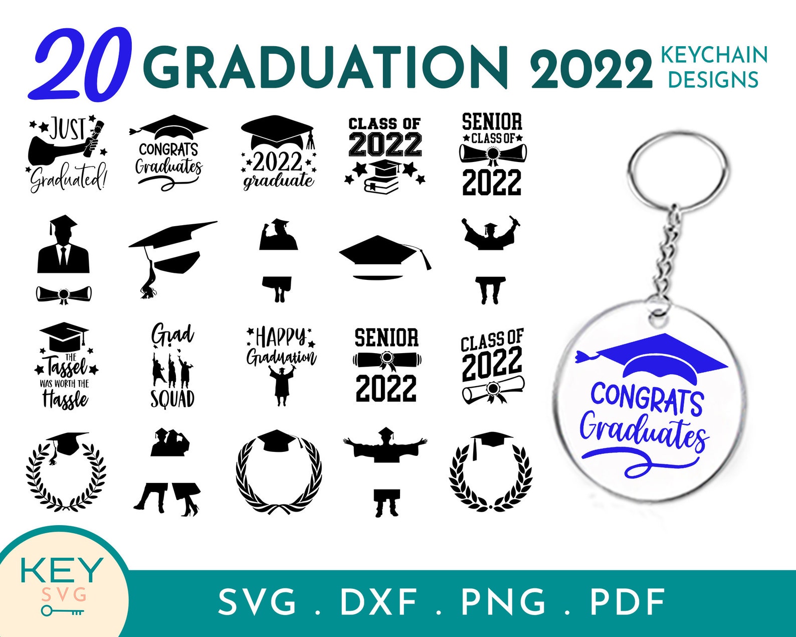 Class of 2022 Svg Split Graduation Svg Bundle Senior Svg - Etsy