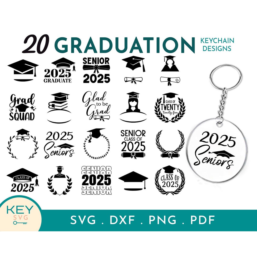 Class of 2025 Svg, Split Graduation Svg Bundle, Senior Svg, Keychain ...