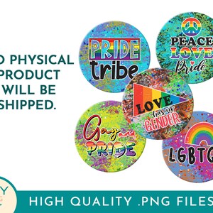 Pride Month Car Coaster Sublimation Designs Png, Drink Coaster LGBT Png ...