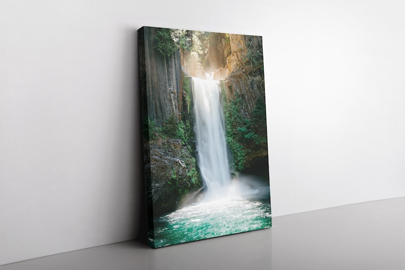 Waterfall Wall Art Oregon Home Decor Waterfall Photo Nature Print Extra ...