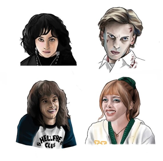 Stranger Things Season 4 Sticker Pack. Eden Bingham 001/henry - Etsy