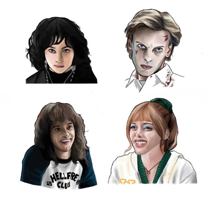 Stranger Things Season 4 Sticker Pack. Eden Bingham, 001/henry Creel ...