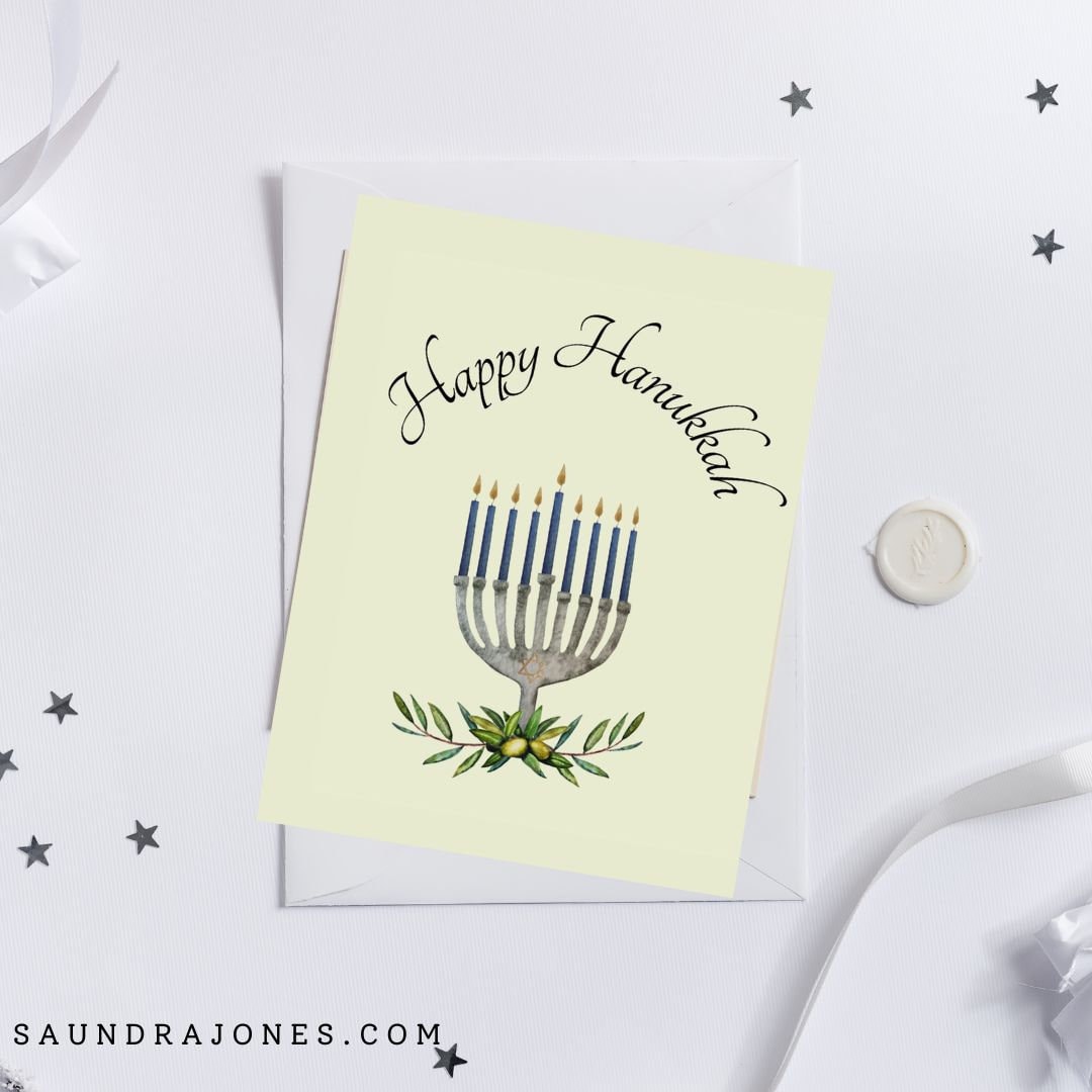 Printable Jewish Holiday Greeting Card Download, Happy Hanukkah Menorah ...