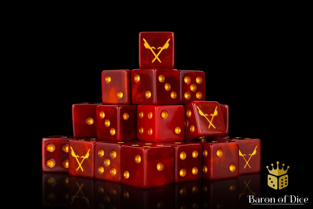Premium Men of the East, RED, Crossed Pikes Dice - Etsy