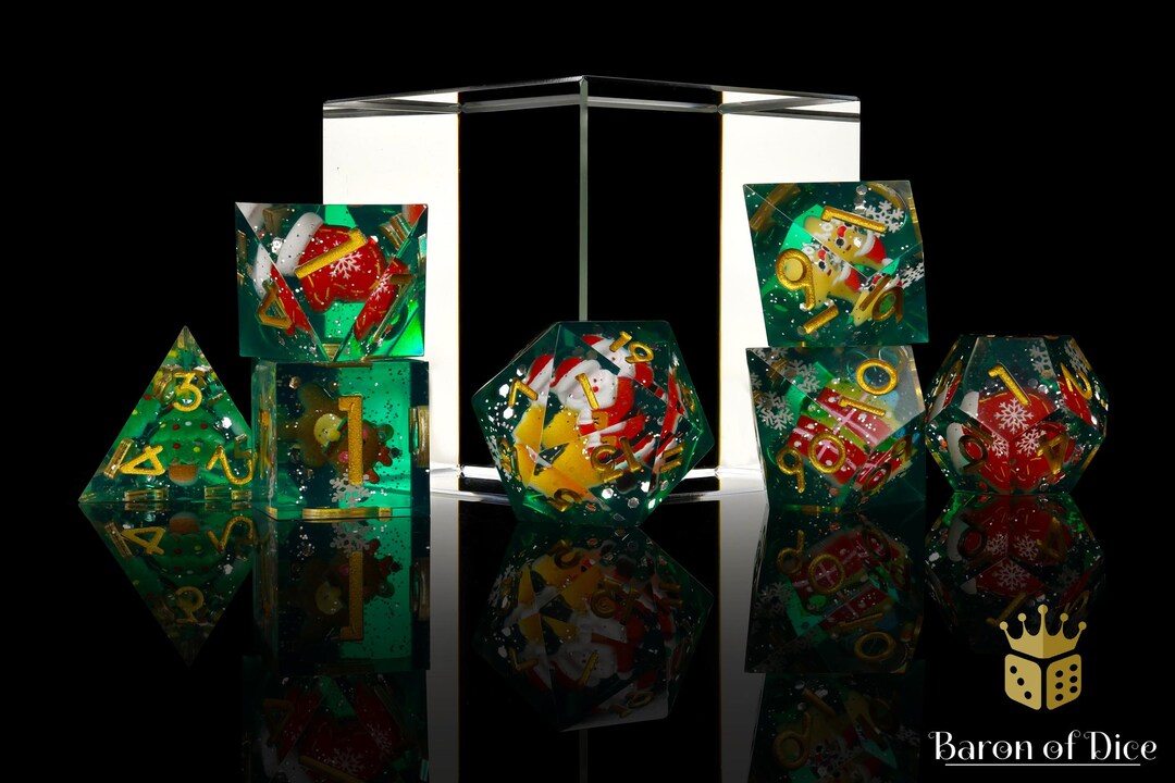 Christmas Rumble Sharp Corner RPG Dice Set 7 Pieces - Etsy
