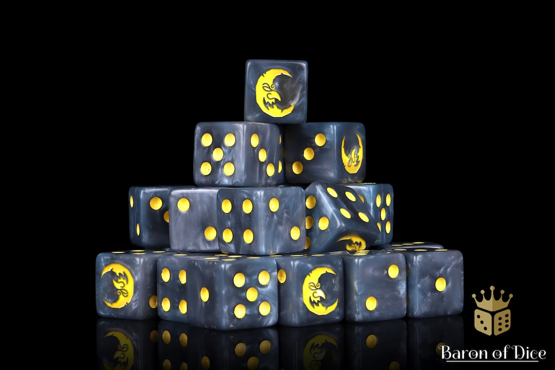 Premium Moon Dice | Resin Wargaming Dice | 16mm or 12mm - Etsy