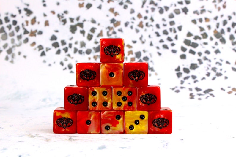 Premium Fire Demon Dice - Etsy