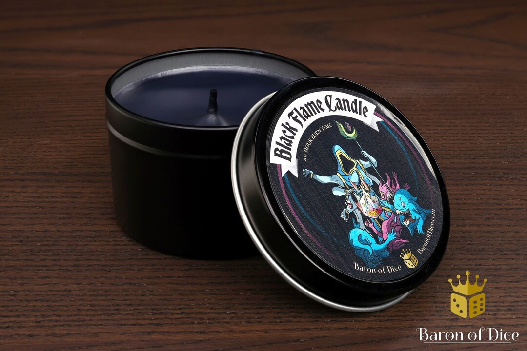 Premium, Black Flame Candle, Decide Your Fate - Etsy