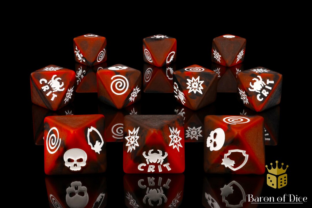 Premium Electric Spider D8 Dice Set - Etsy