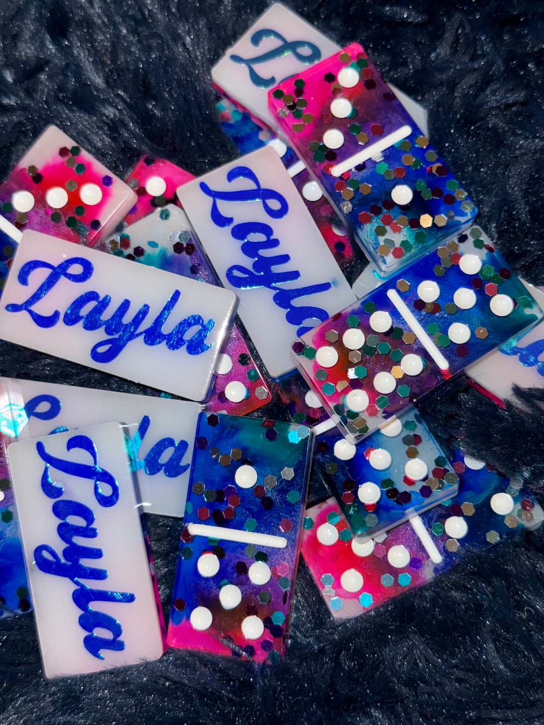 Two Color Team/name Dominoes - Etsy