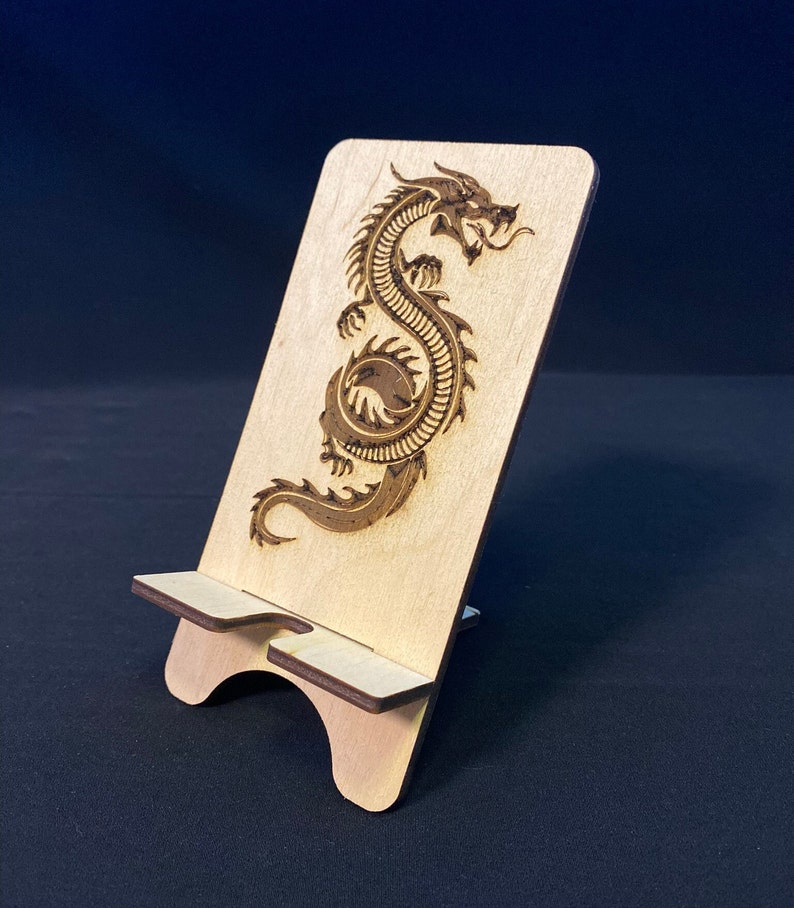 Phone Stand Wooden Stand Dragon Stand - Etsy