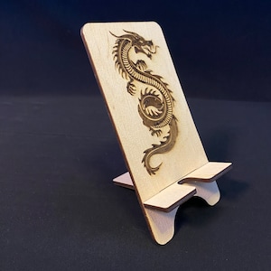 Phone Stand! Wooden Stand!! Dragon Stand! - Etsy