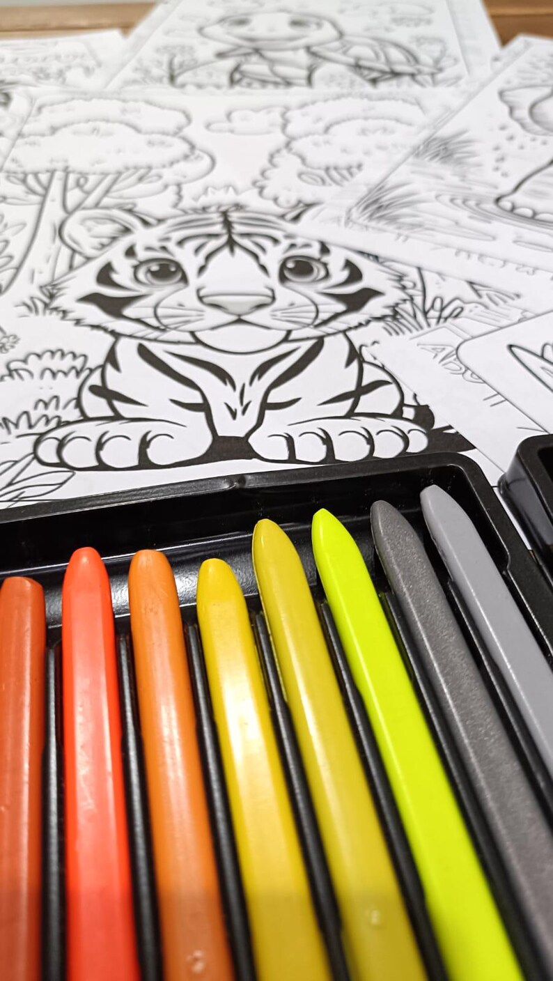 Animal Coloring Worksheet for Kids, Toodler, Preschool, Kindergarten ...