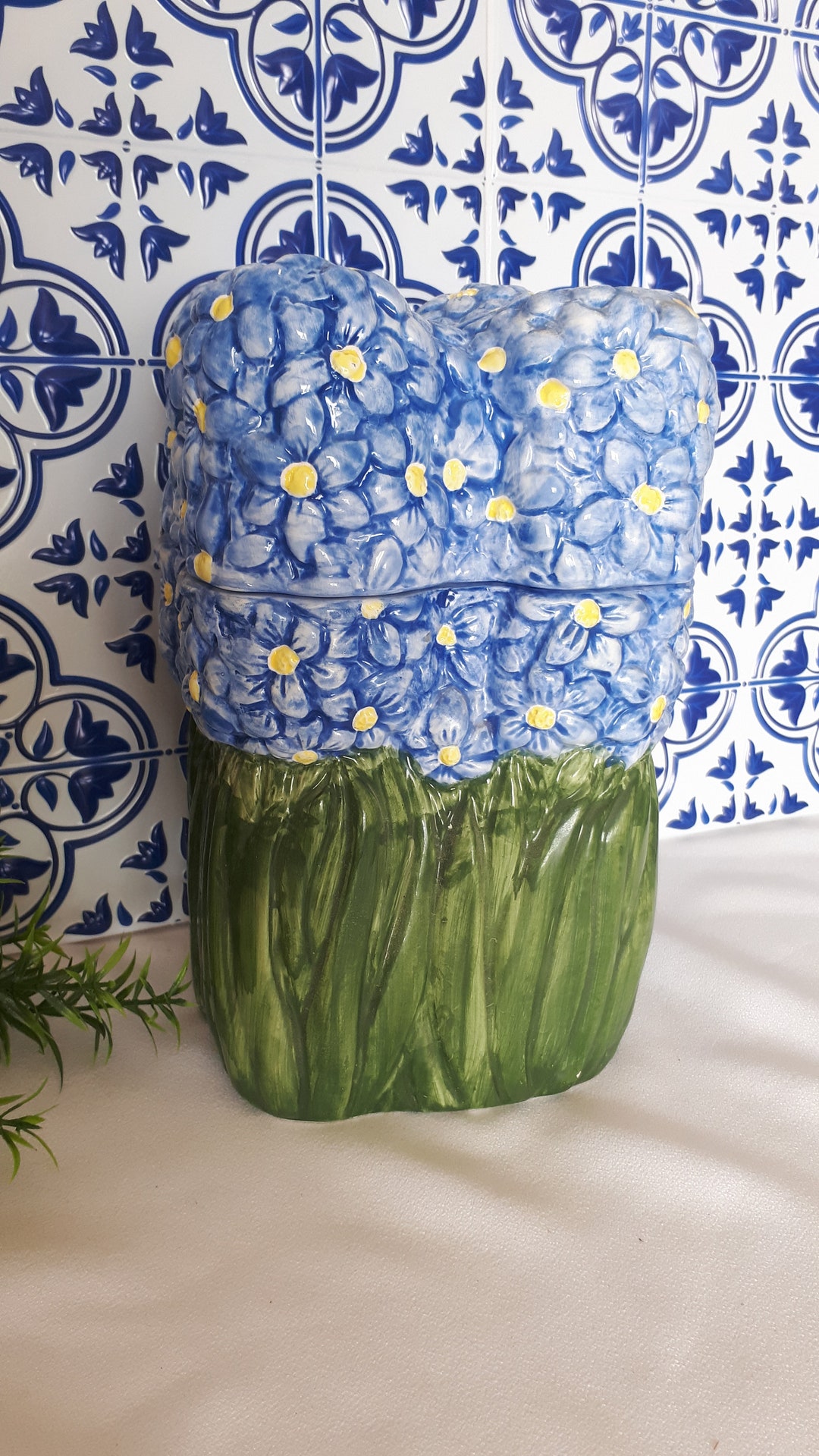 Vintage Ceramic Hyacinths Cookie Jar Easter Spring Flowers - Etsy