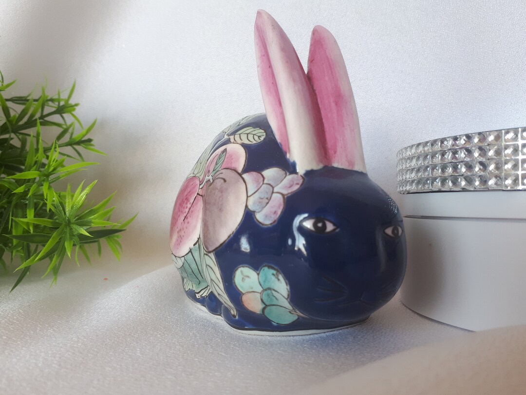 H.F.P Macau China Porcelain Bunny Rabbit Figurine - Etsy