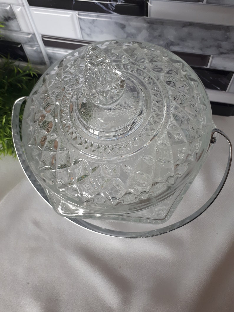 Anchor Hocking Wexford Glass Crystal Ice Bucket - Etsy