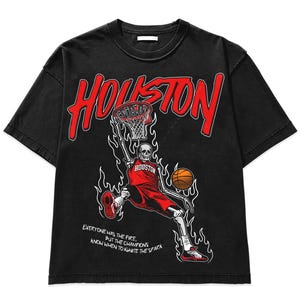 Houston Basketball T Shirt | Houston Graphic Bootleg T-shirt | Vintage ...
