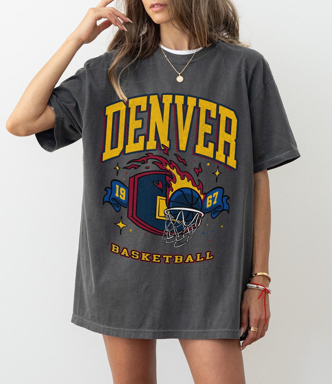 Denver Basketball T-shirt, Vintage Denver Basketball Shirt, Unisex ...