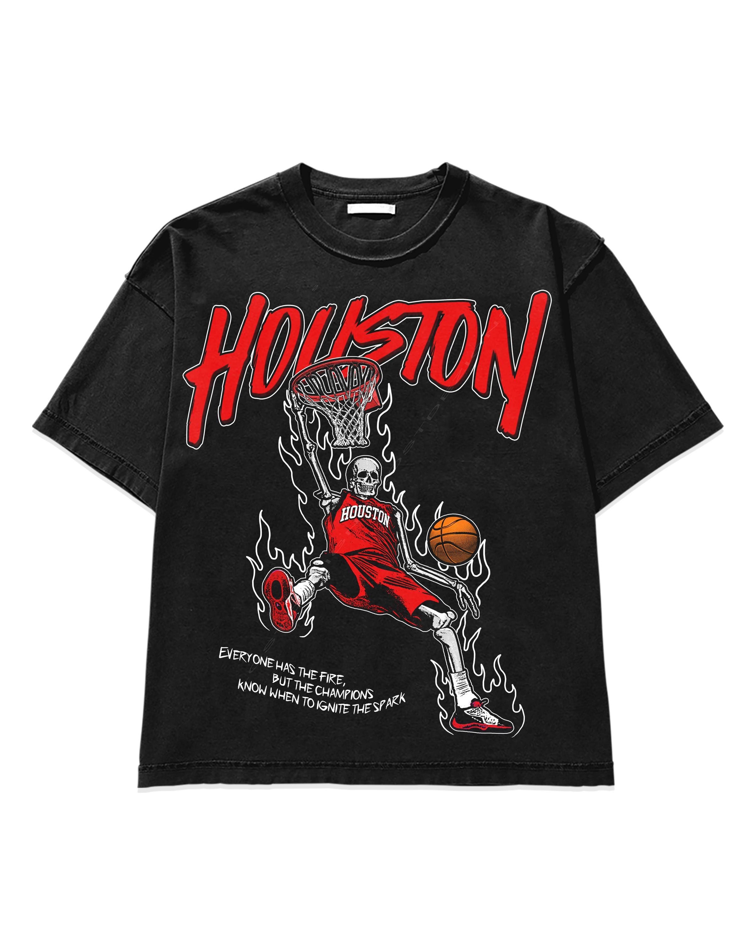 Houston Basketball T Shirt | Houston Graphic Bootleg T-shirt | Vintage ...