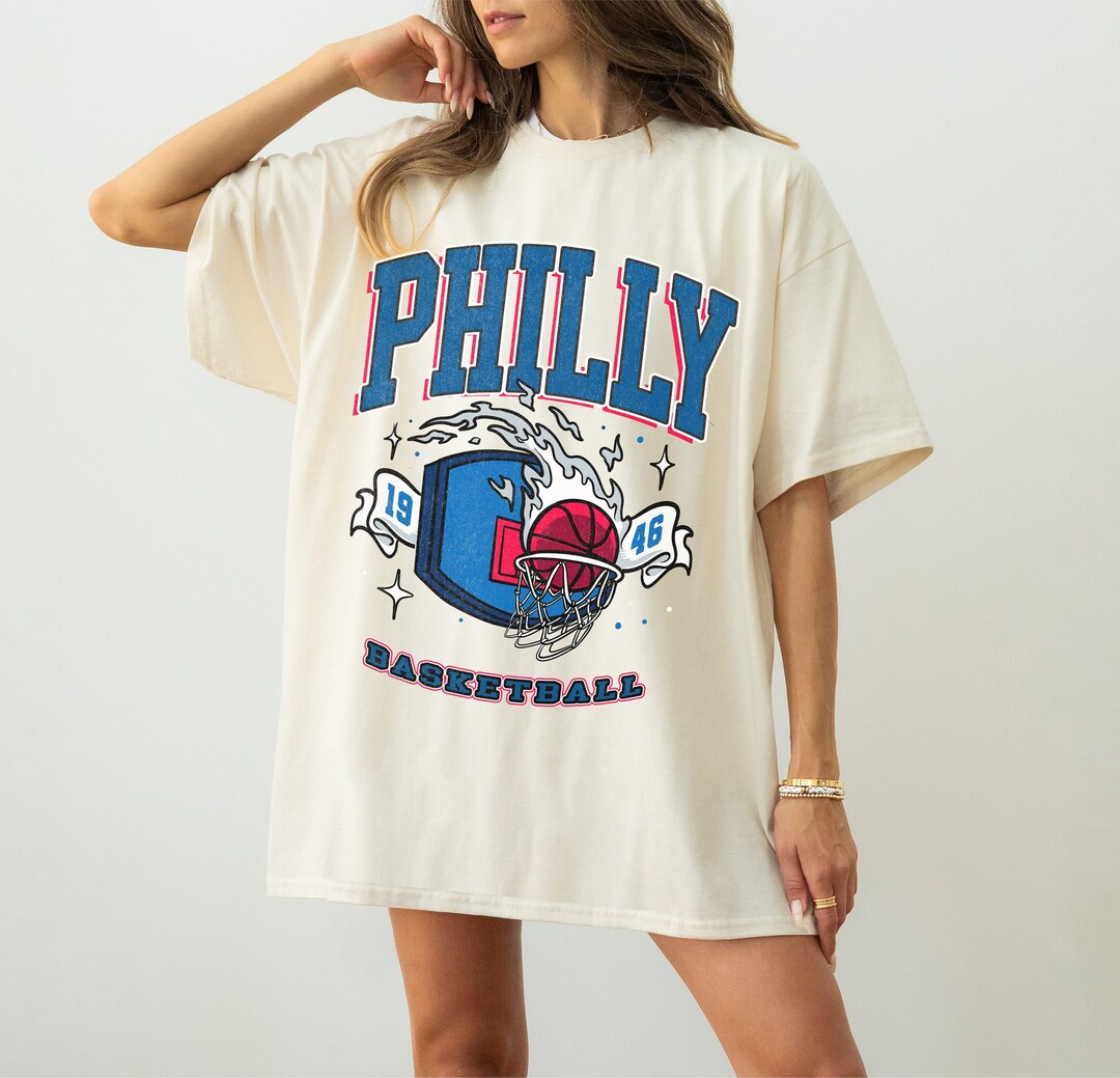 Philadelphia Basketball T-shirt, Vintage Philadelphia Basketball Shirt ...