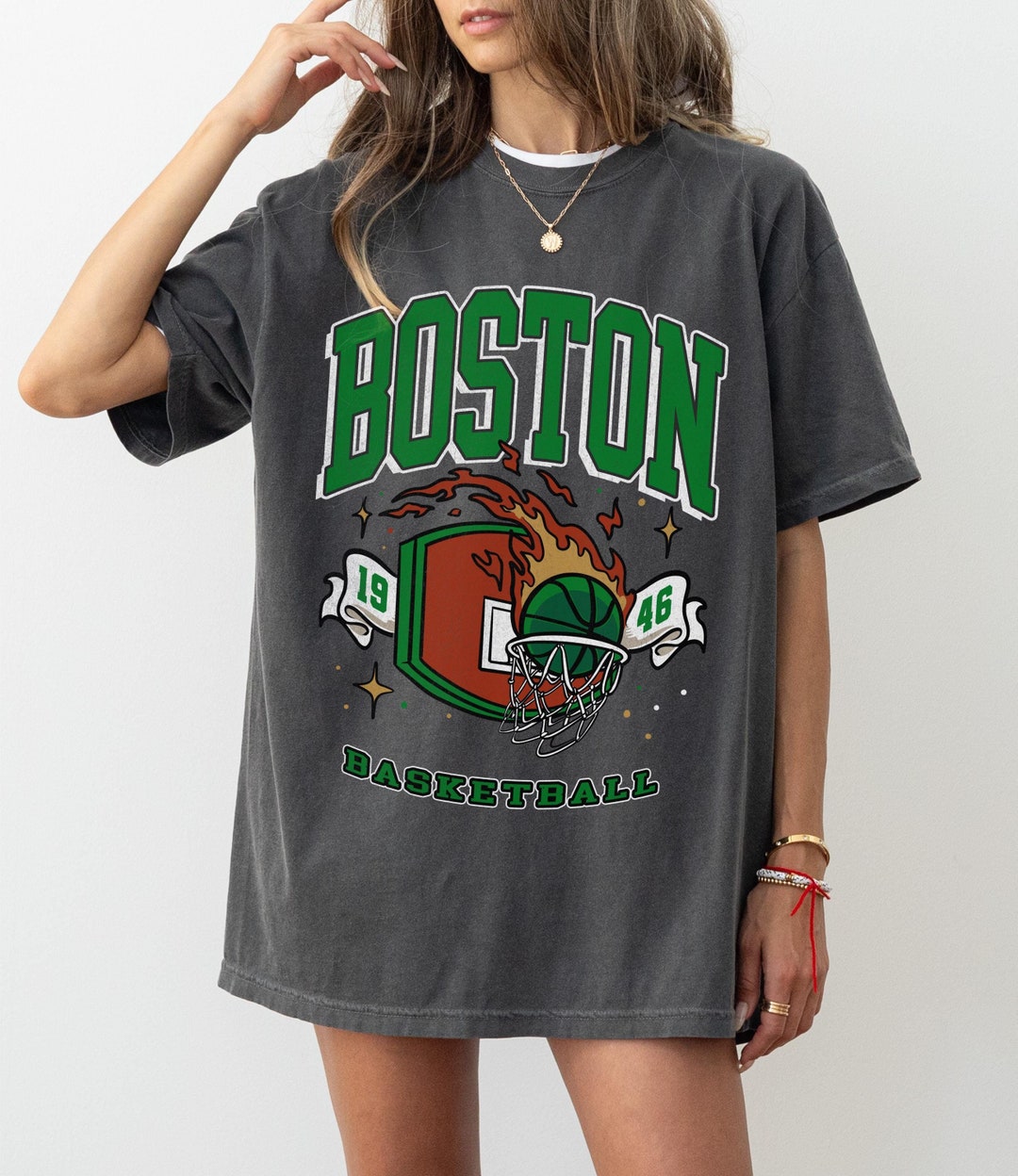 Boston Basketball T-shirt, Vintage Boston Basketball Shirt, Unisex ...