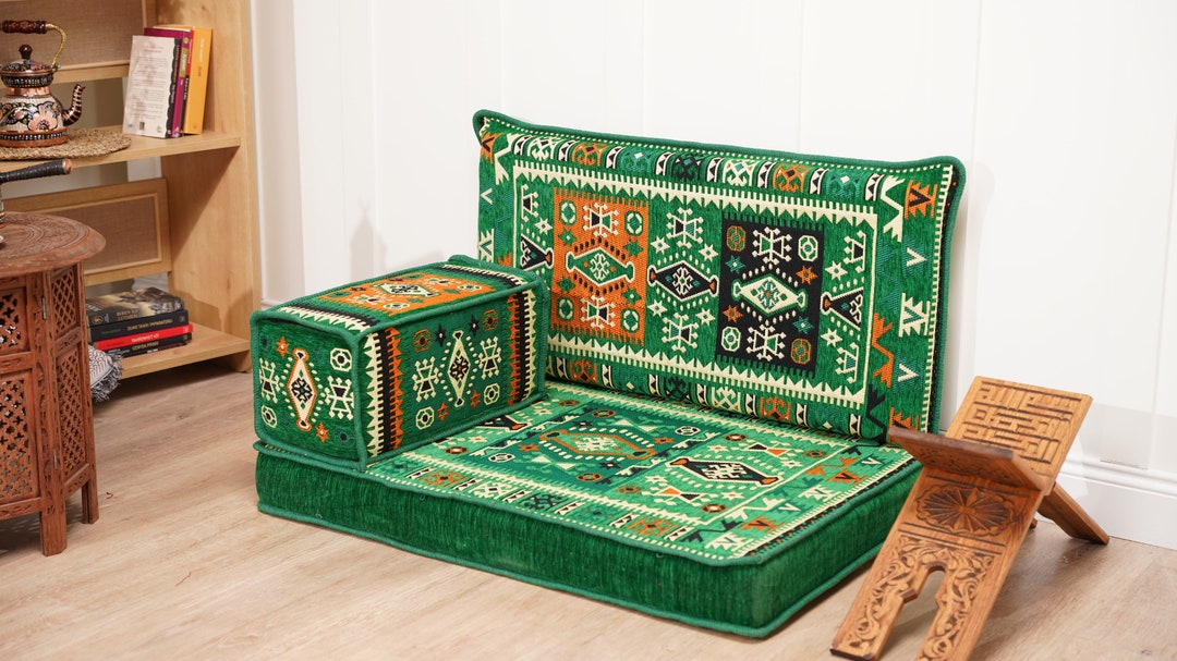 Single Floor Cushion, Gray Reading Nook, Arabic Majlis, Pallet Sofa ...