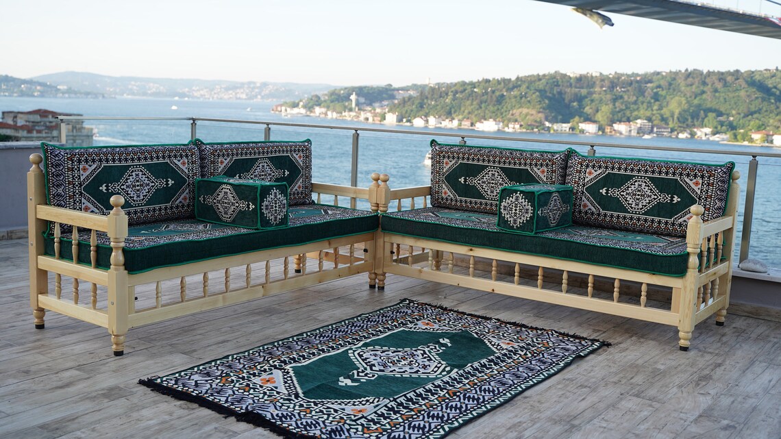 Patio Furniture Handmade Wooden Bench Arabic Majlis Outdoor - Etsy