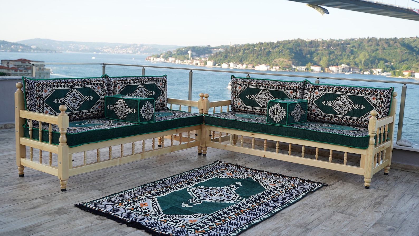 Patio Furniture Handmade Wooden Bench Arabic Majlis Outdoor - Etsy