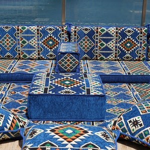 8 Inch Thick Turkish Seating Cushions Set, Arabic Floor Seating ...