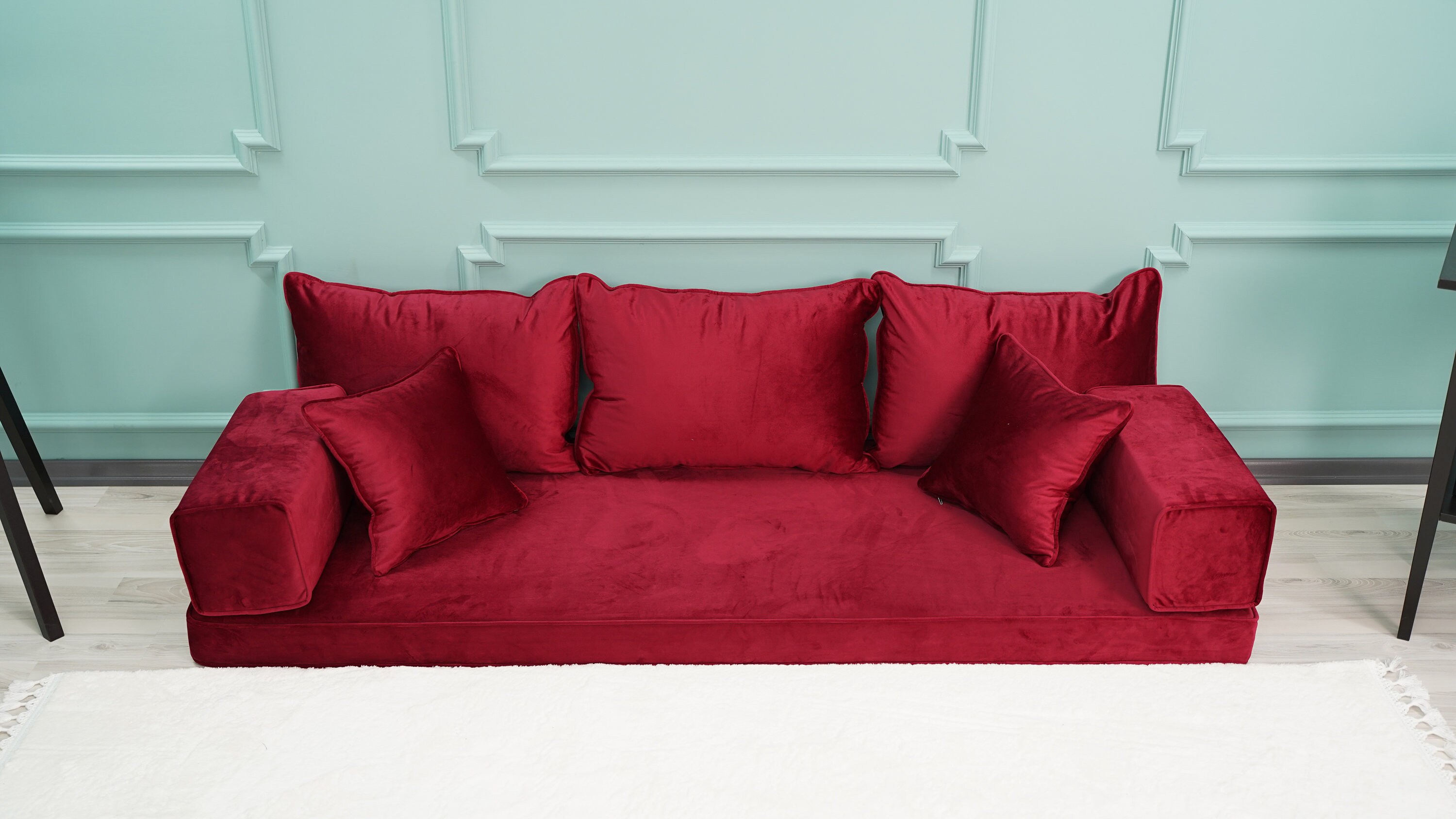 Maroon Color Velvet Floor Seating Velvet Sofa Velvet Floor Sofa Velvet Sectional Sofa Velvet Floor Couches Velvet Livingroom Sofas Etsy