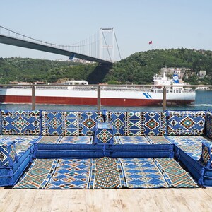 8 Inch Thick Turkish Seating Cushions Set, Arabic Floor Seating ...