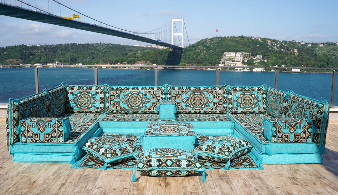 8 Inch Thick Pinar Arabic Floor Seating, Oriental Sofas, Turkish ...